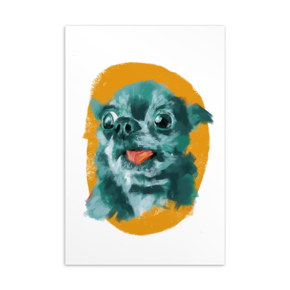 Tongue Study Chi Mini Art Print – Sleepy Chi